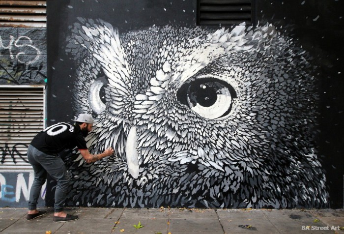 Owl mural by Paul Mericle in Buenos Aires | Buenos Aires Street Art