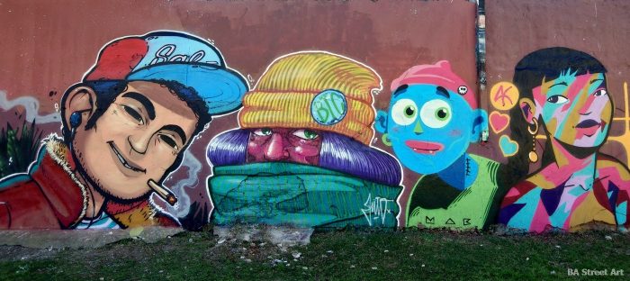 Artists paint wall with cartoon characters and graffiti | BA Street Art