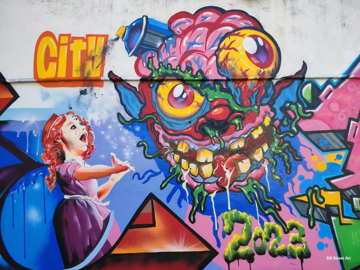 Graffiti artists Dame & Nerf paint new pieces in Chacarita | BA Street Art