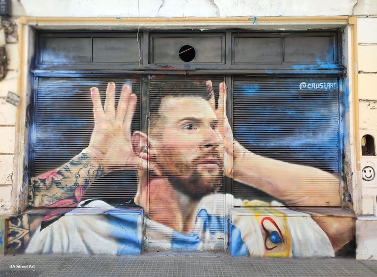 New Leo Messi mural in Buenos Aires by Causi Art | BA Street Art
