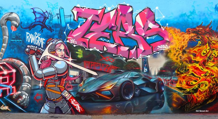 Graffiti artists paint futuristic collaboration in Palermo | BA Street Art