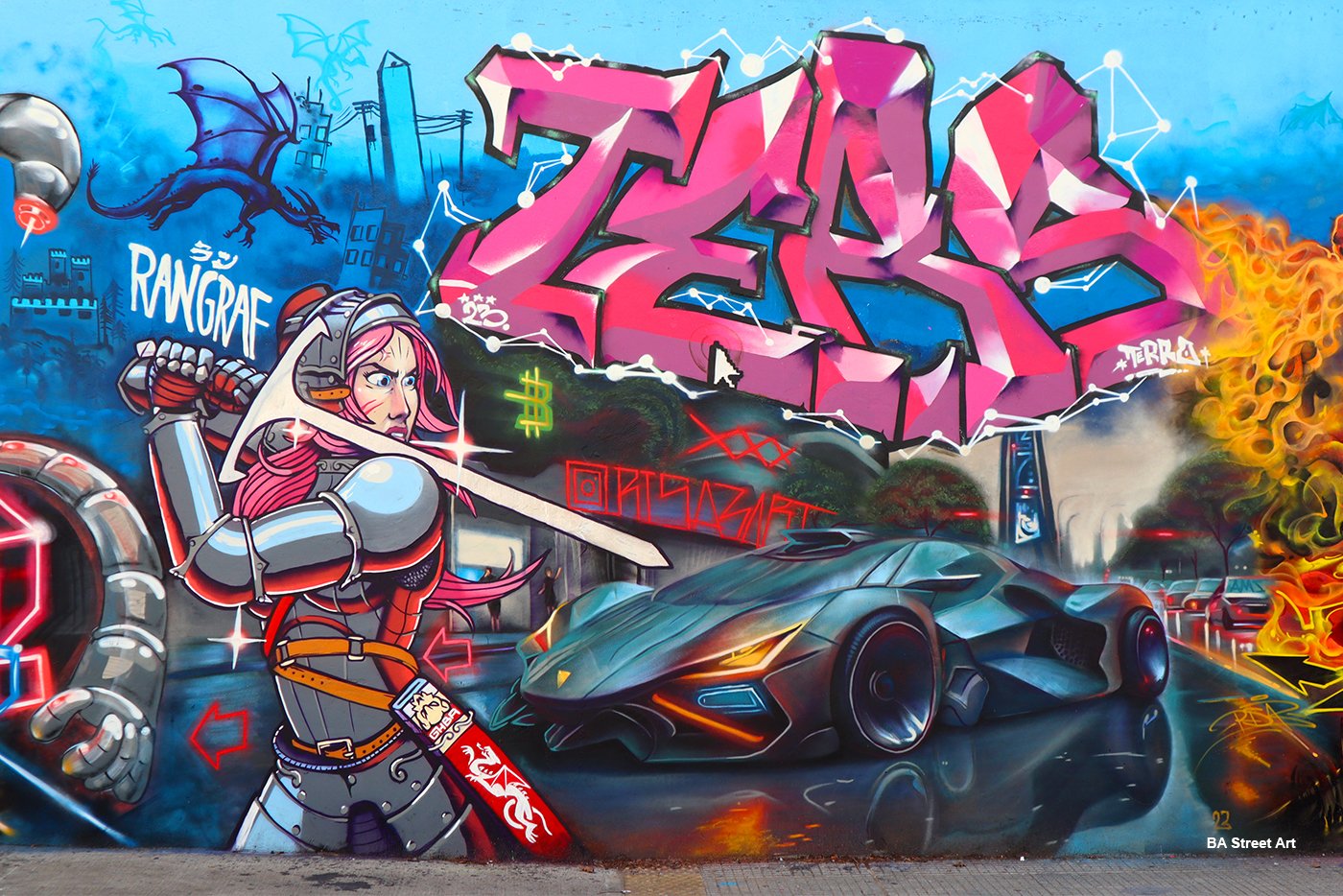 Graffiti artists paint futuristic collaboration in Palermo | BA Street Art